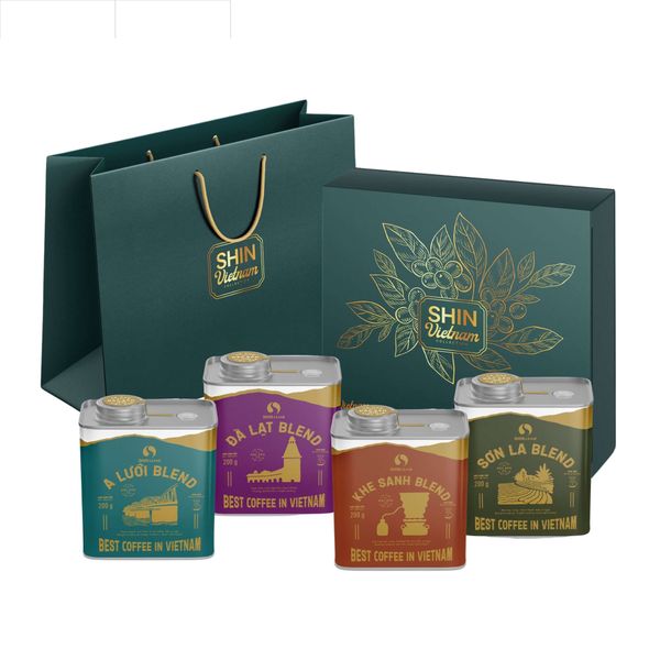 Bộ quà tặng Shin Cà Phê Premium box - hộp thiếc Pour Over - GIAO HÀNG ...