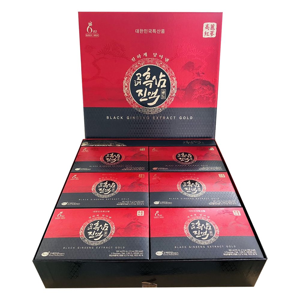 Nước Hắc Sâm KGS Black Ginseng Extract Gold Hàn Quốc (70ml x 30 gói) – Nhân Sâm Vàng