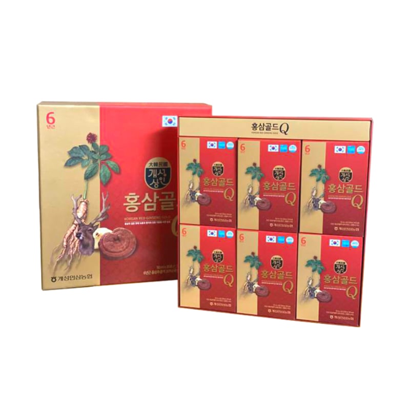 Nước Hồng Sâm Nhung Hươu Linh Chi Hansusam Korean Red Ginseng Gold Q – Nhân Sâm Vàng