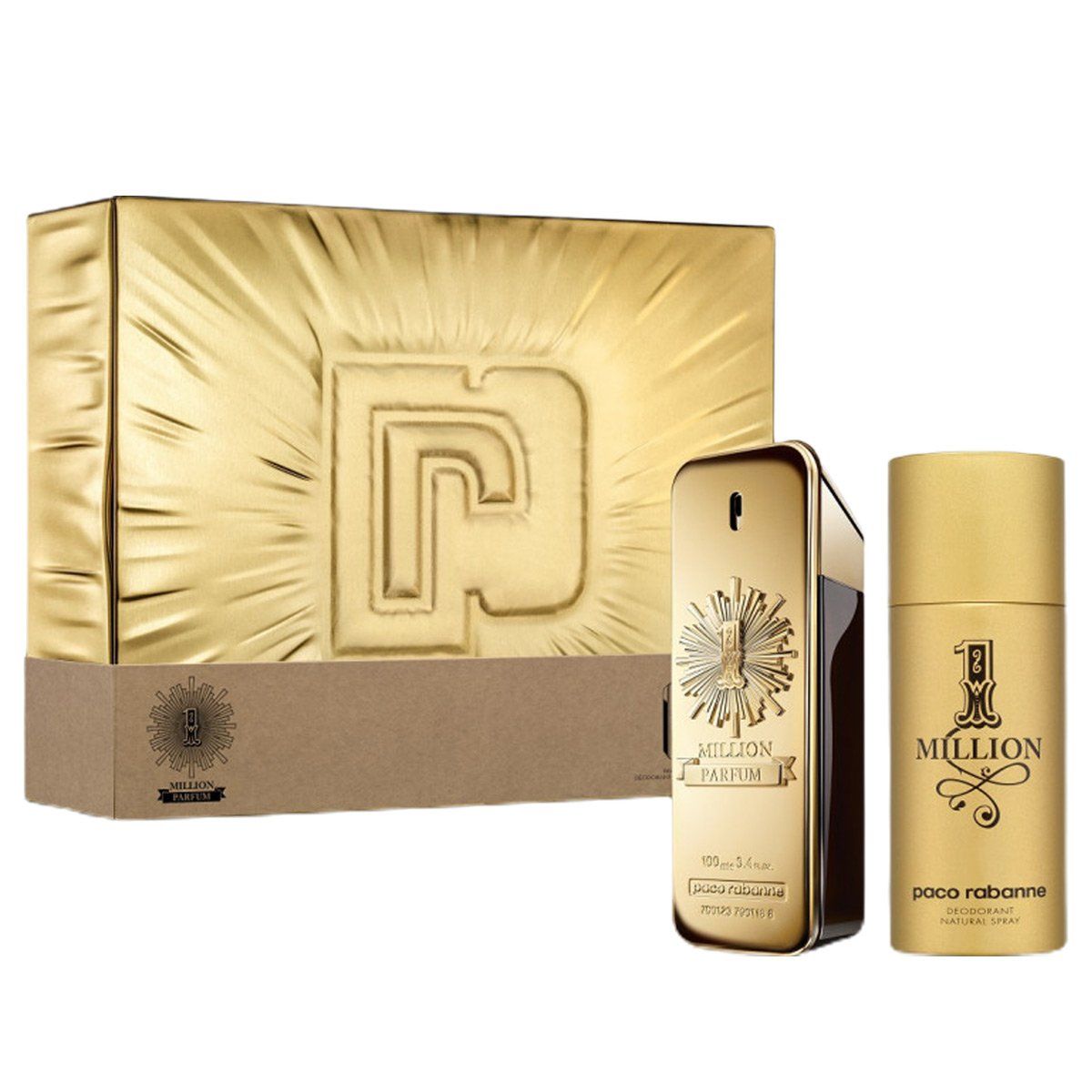 Nước hoa Gift Set Paco Rabanne 1 Million Parfum 2pcs ( Parfum 100ml ...
