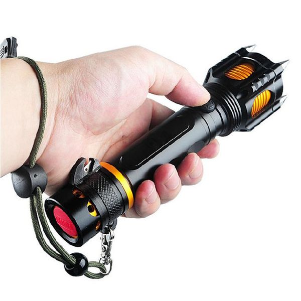 Đèn Pin Siêu Sáng Kết Hợp Tự Vệ Cho Bảo Vệ, Dân Phượt – Bảo Hộ GARAN