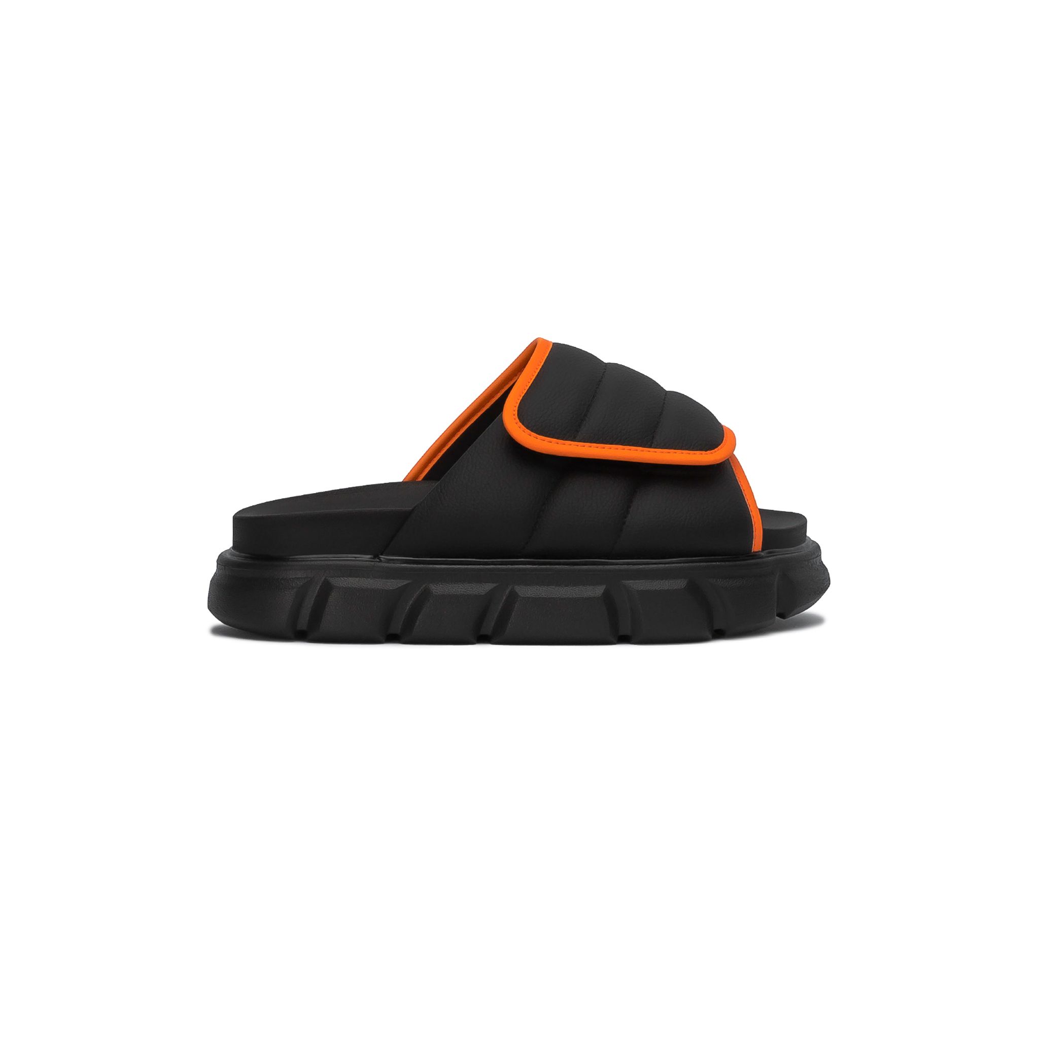 THE LARVA WOLF SLIDE SANDAL - BLACK ORANGE – THEWOLF