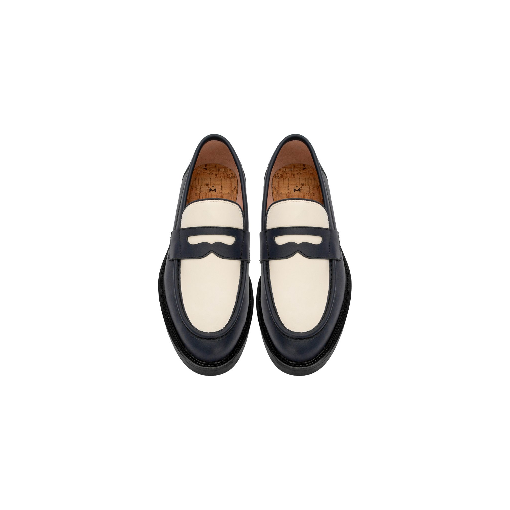 THE SEAN WOLF PENNY LOAFER - NAVY BLUE & OFFWHITE – THEWOLF