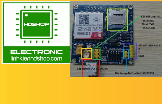 Module SIM 800A Cho Arduino – Linh Kiện Điện tử HdShop