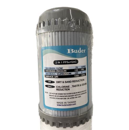 Lõi Lọc Nước 2 Tầng Buder (PP+GAC) - Máy Lọc Nước Phương Nam