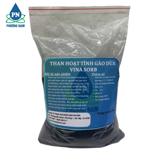 Than Hoạt Tính Gáo Dừa Vina Sorb - 1KG - Máy Lọc Nước Phương Nam