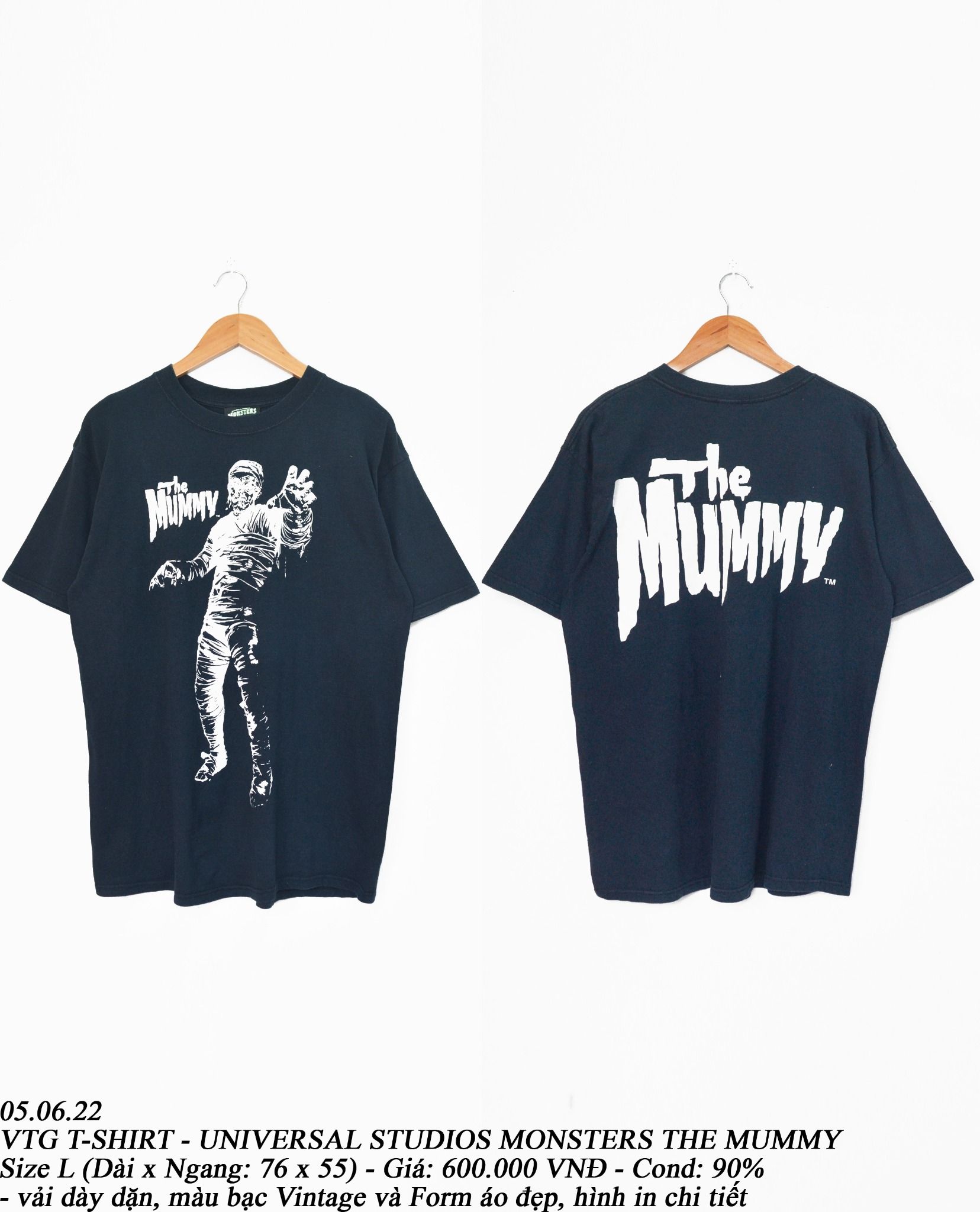 05.06.22 - VTG T-SHIRT - UNIVERSAL STUDIOS MONSTERS THE MUMMY ...