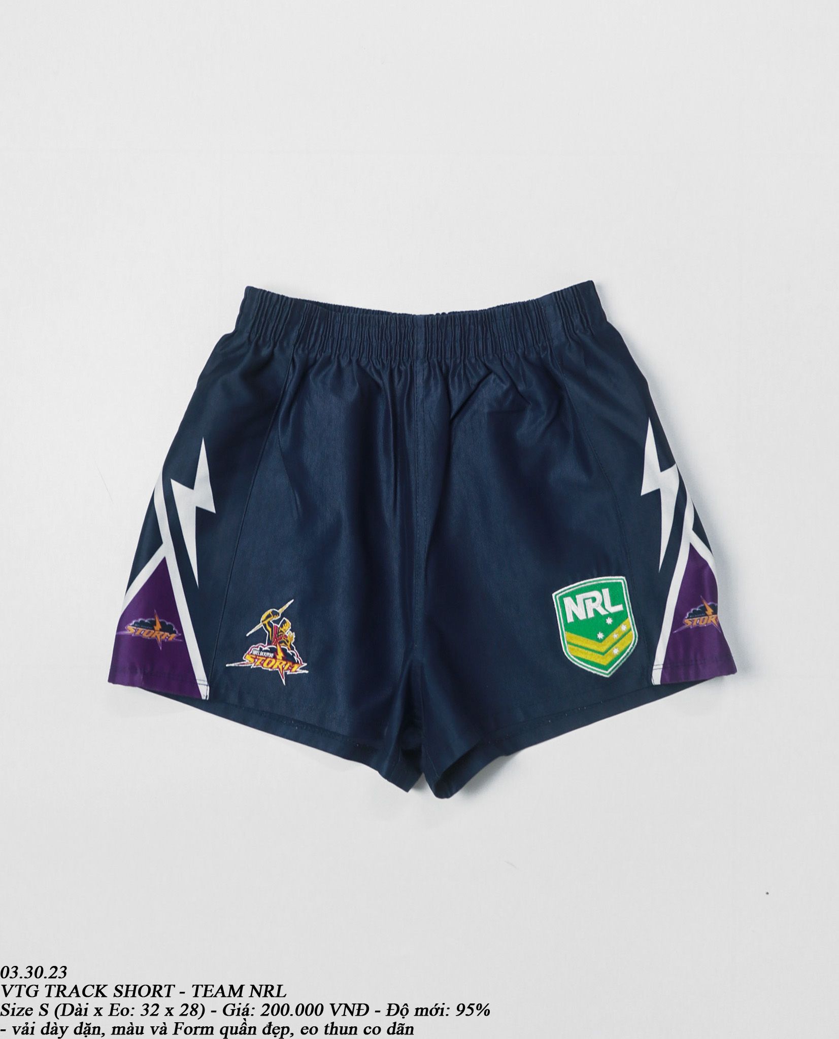 03.30.23 - VTG TRACK SHORT - TEAM NRL – Breakdalaww - Vintage Streetwear