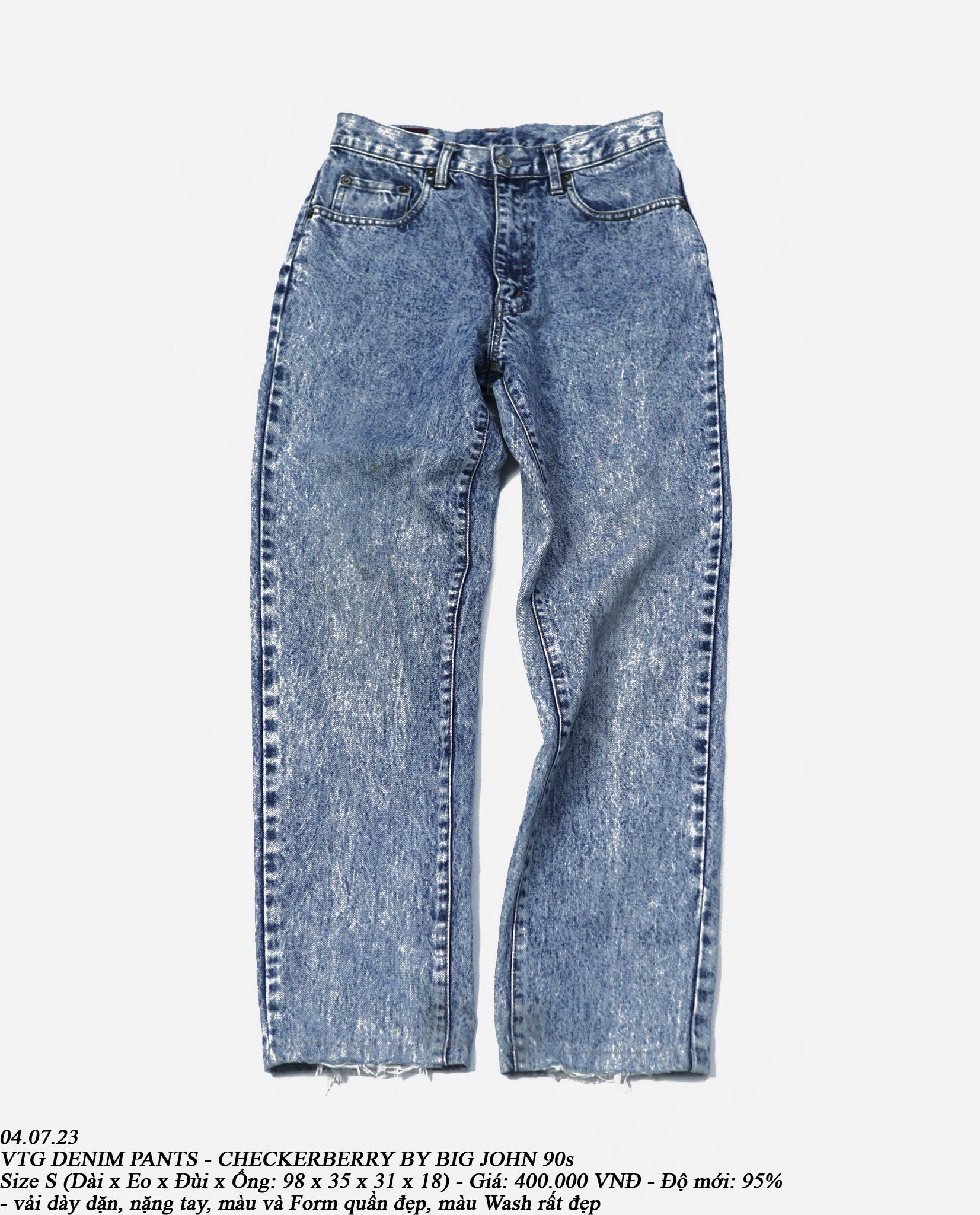 04.07.23 - VTG DENIM PANTS - CHECKERBERRY BY BIG JOHN 90s – Breakdalaww ...