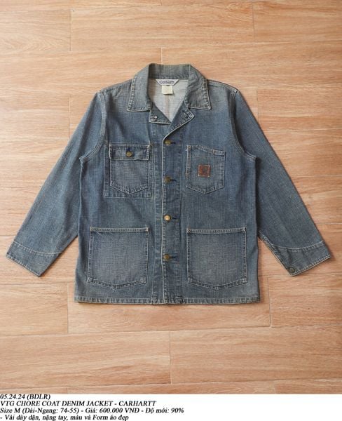 05.24.24 - VTG CHORE COAT DENIM JACKET - CARHARTT – Breakdalaww - Vintage Streetwear