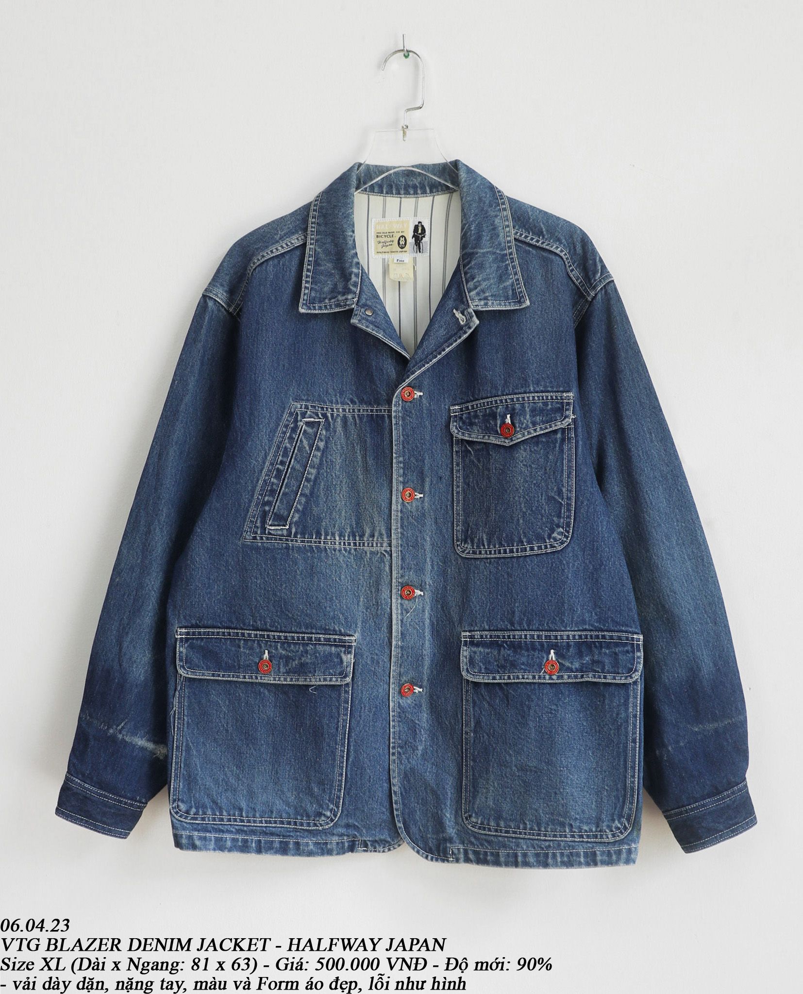 06.04.23 - VTG BLAZER DENIM JACKET - HALFWAY JAPAN – Breakdalaww ...