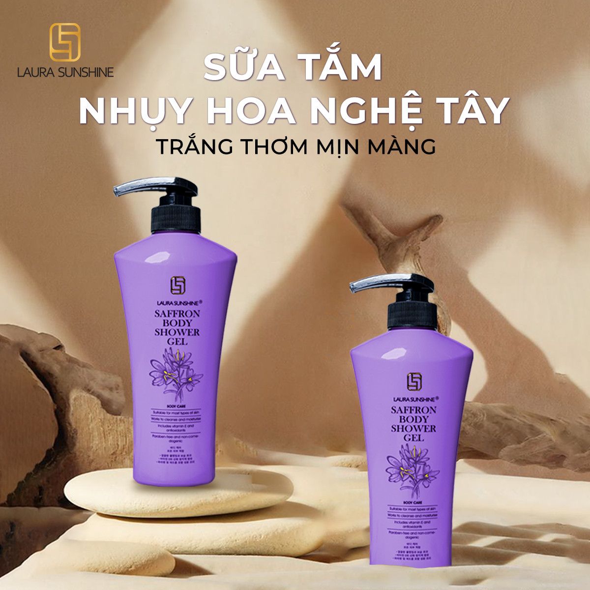 Sữa tắm Nhụy hoa nghệ tây - Laura Sunshine Saffron Body Shower Gel 500 ...