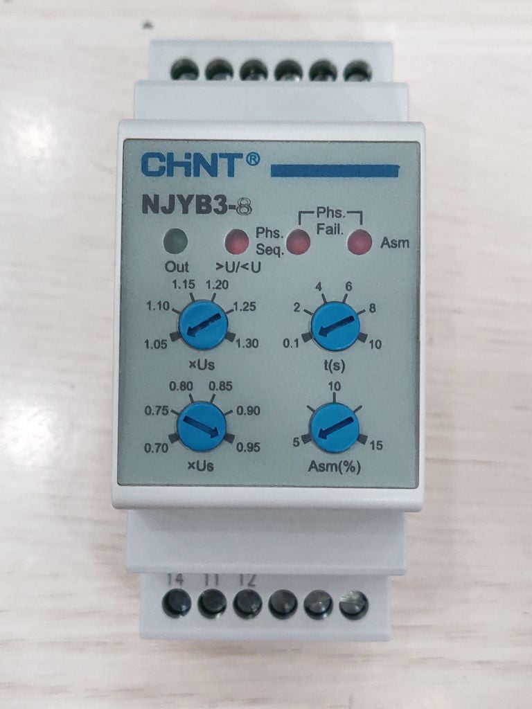 Rơ le bảo vệ pha NJYB3-8 AC380V