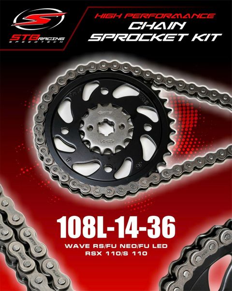 Bộ nhông sên dĩa cho Xe Future 428HDS STB black edition – STB Racing