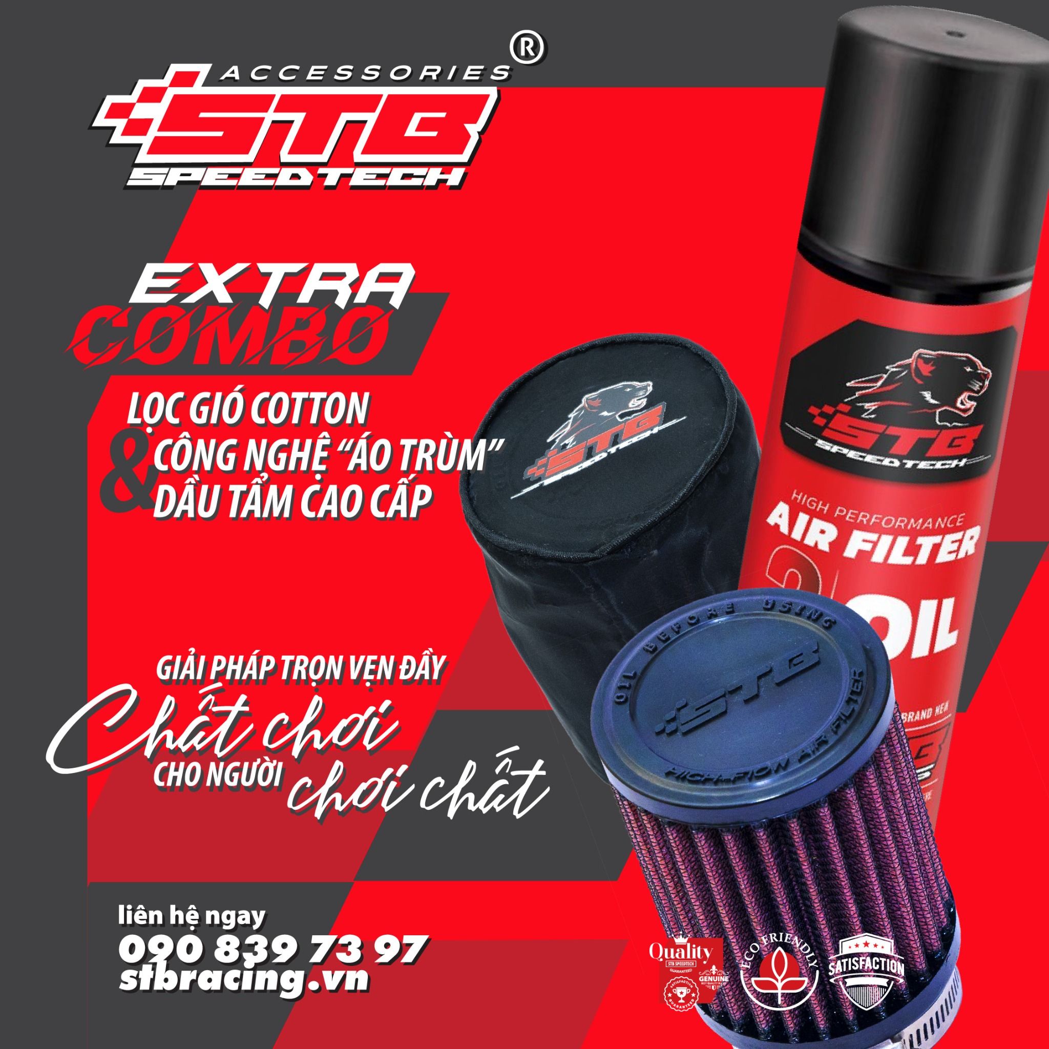 COMBO LỌC GIÓ TRỤ STB - ÁO TRÙM LỌC TRỤ STB - BỘ KIT VỆ SINH VÀ DẦU TẨ ...