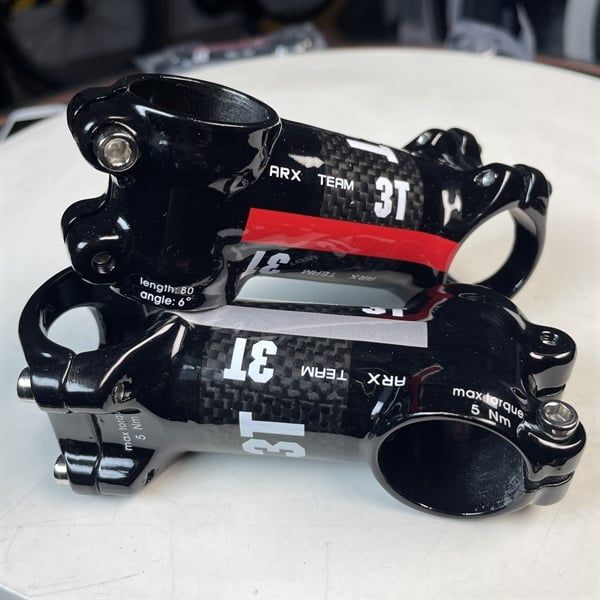 Potang nhôm bọc carbon 3T đen đỏ – Hanoibike shop