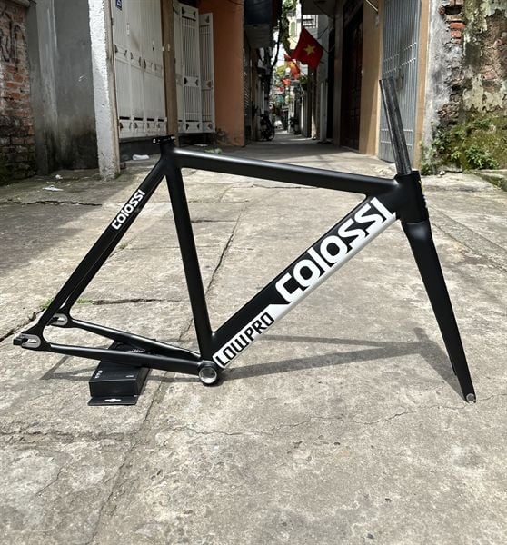 Khung Fixed Gear COLOSSI Lowpro có càng carbon( đủ chén cổ+ cọc yên ...