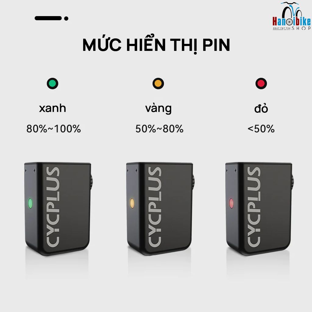 Bơm điện mini Cycplus CUBE bơm xe đạp, xe máy áp suất tối đa 100psi ...