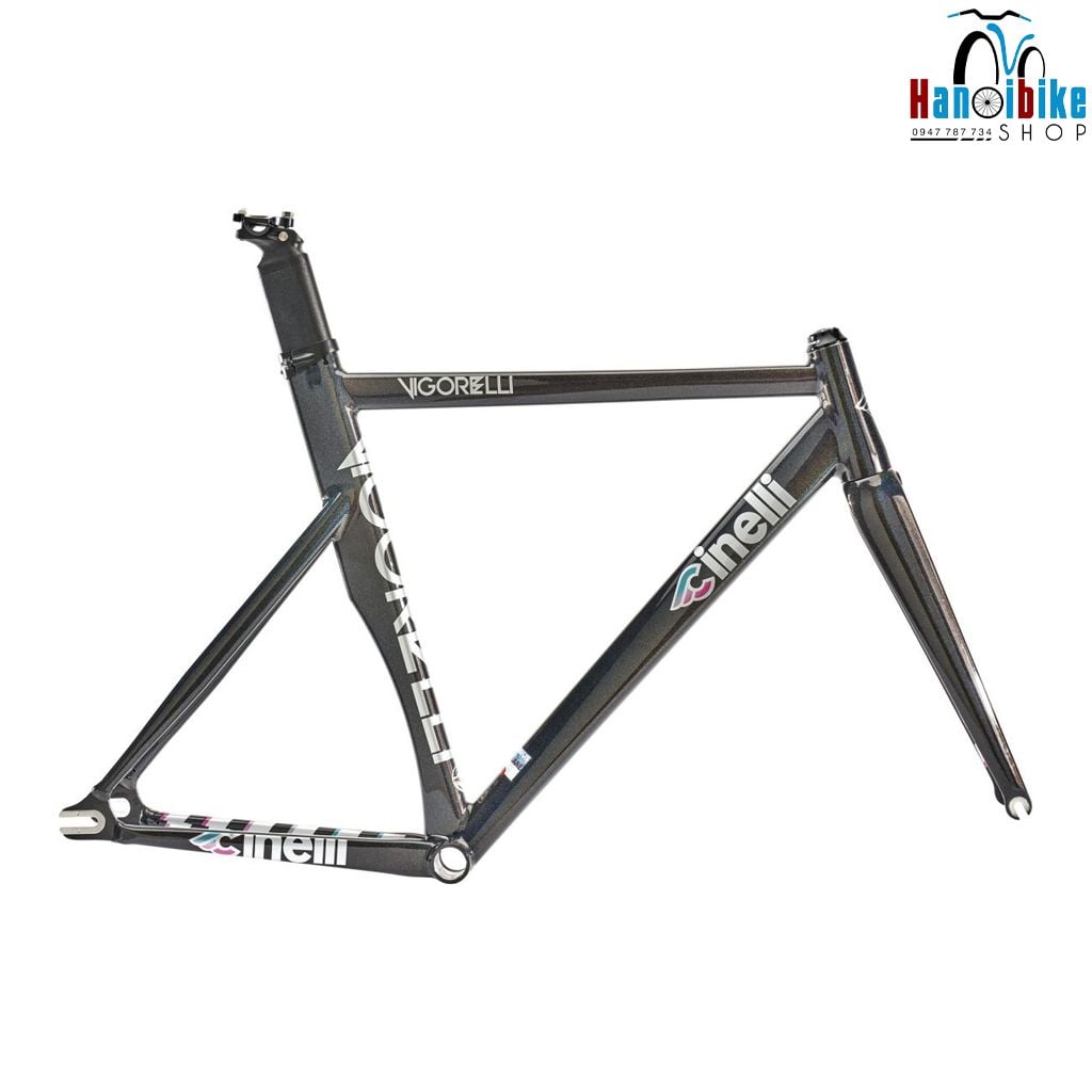 Khung xe đạp Fixed Gear Cinelli Vigorelli càng carbon siêu nhẹ ...