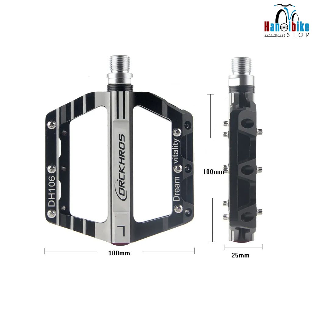 Pedal nhôm bạc đạn DRCKHROS DH106 – Hanoibike shop