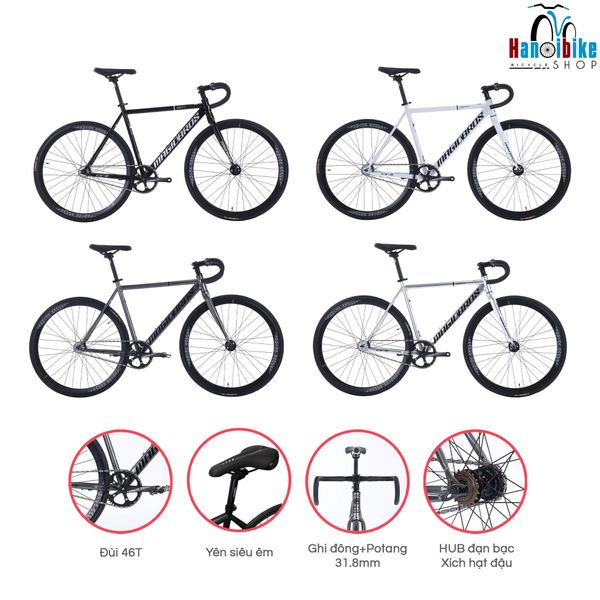 Xe Fixed Gear Magicbros CX5 Khung thép 2024 – Hanoibike shop