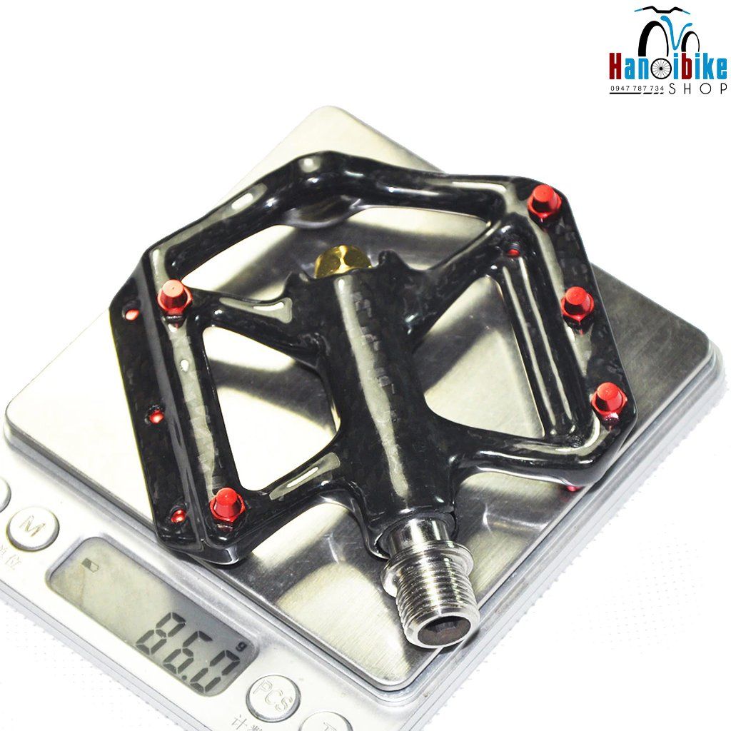 Pedal bàn đạp xe đạp Carbon siêu nhẹ 3 vòng bi – Hanoibike shop