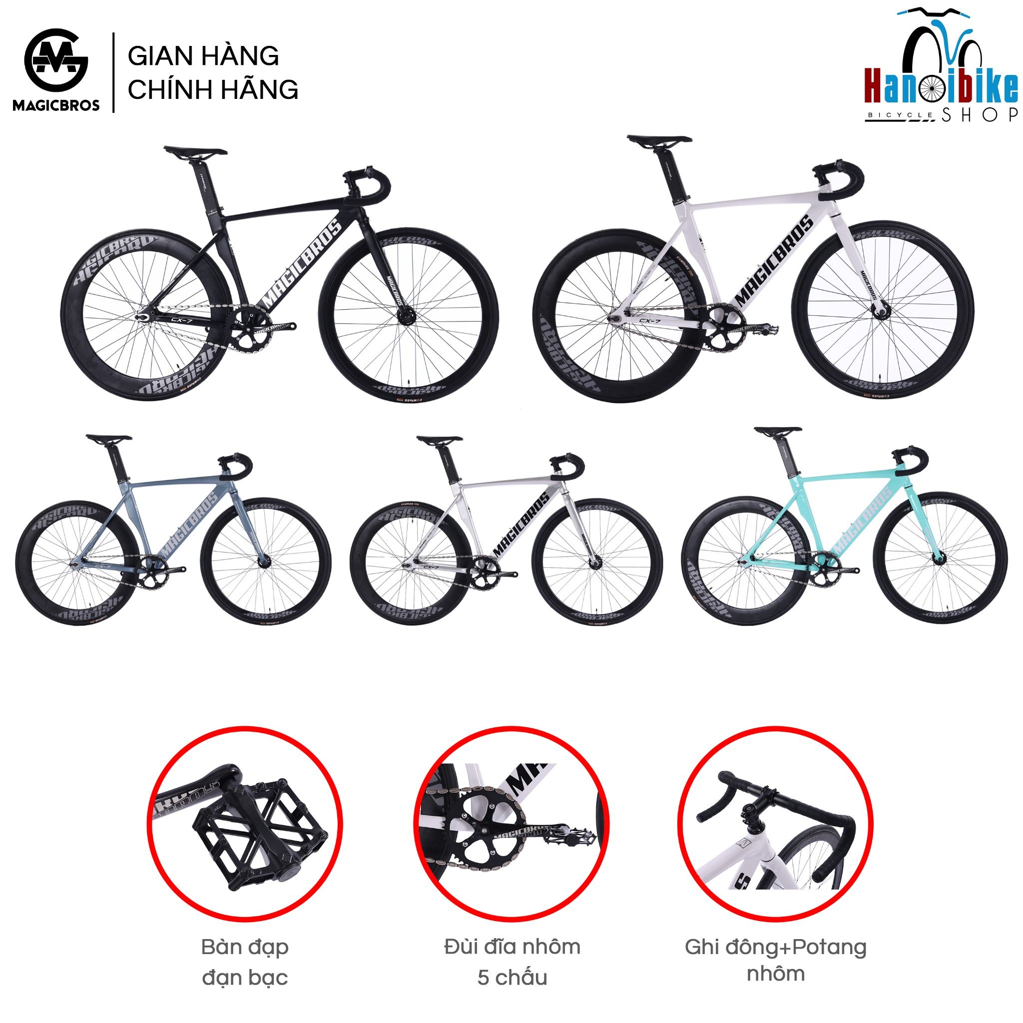 Xe đạp Fixed Gear Magicbros CX-7 – Hanoibike shop