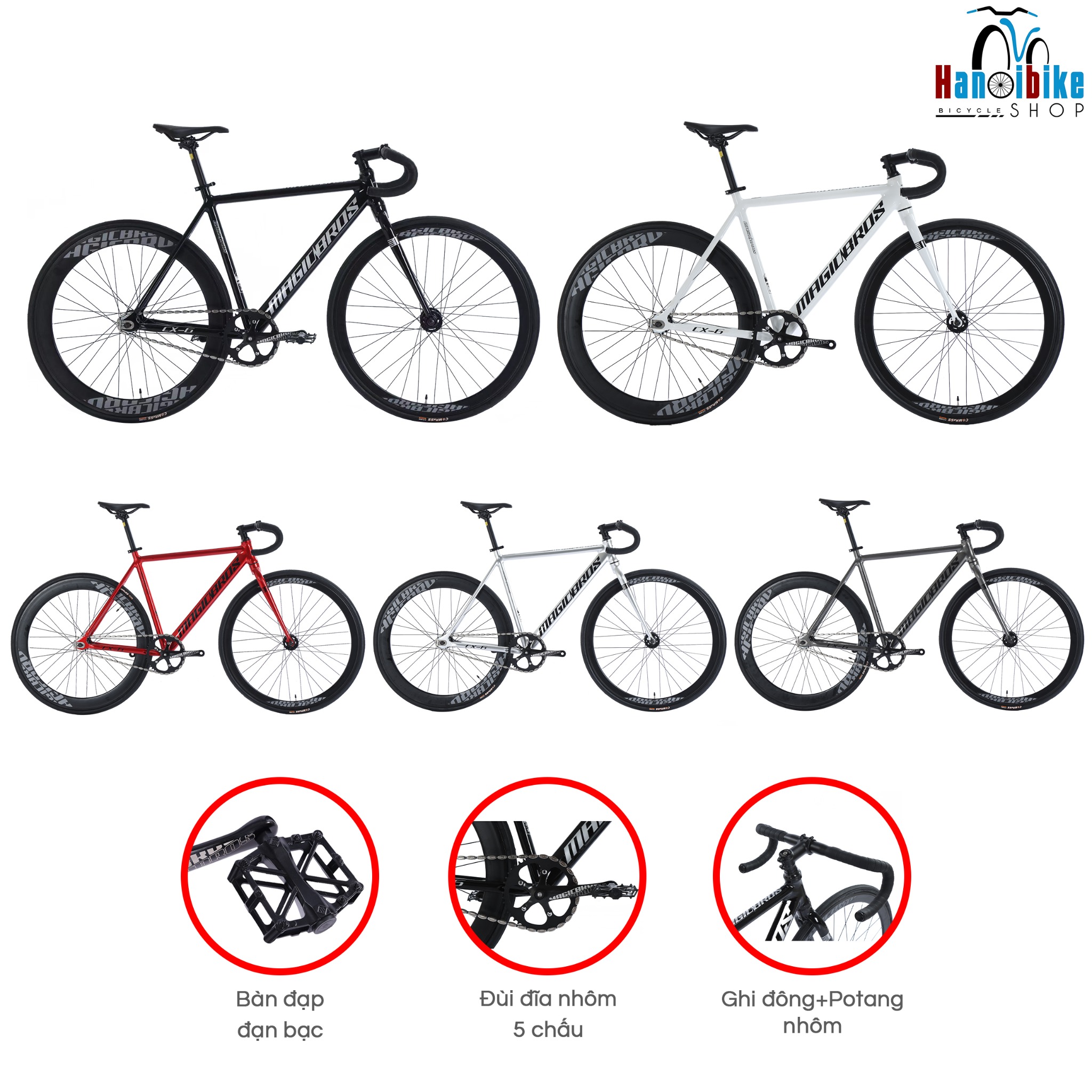 Xe đạp Fixed Gear Magicbros CX6 – Hanoibike shop