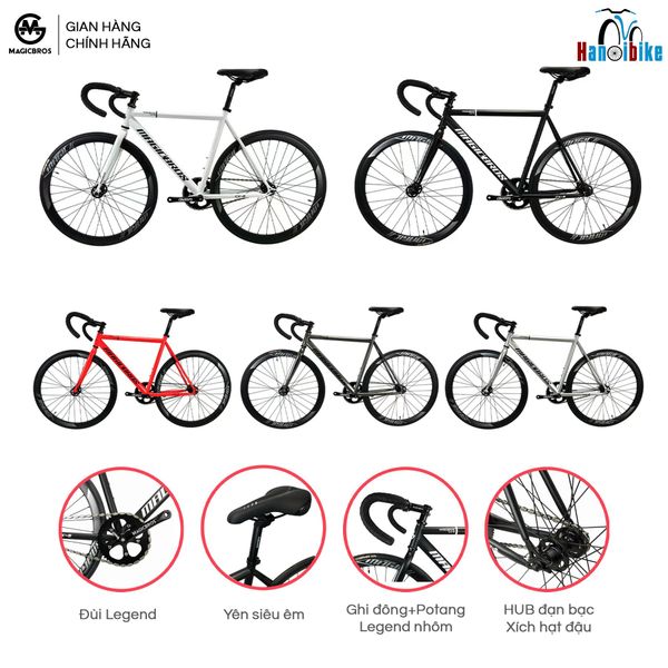 Xe đạp Fixed Gear Magicbros CX-5 khung thép – Hanoibike shop