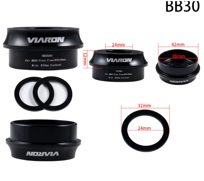 BB ép Viaron BB30 2 đầu lồi trục 24 – Hanoibike shop