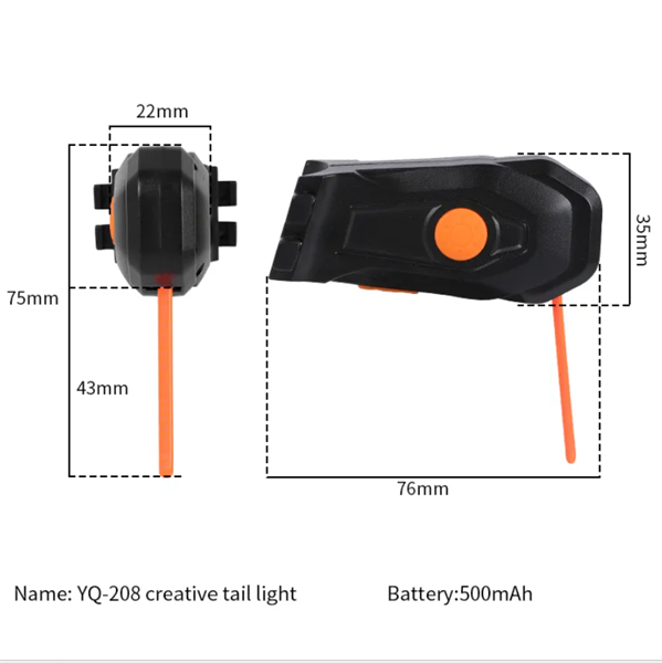 Đèn hậu bắt cọc yên Riquan YQ 208 nháy kiểu giọt nước – Hanoibike shop