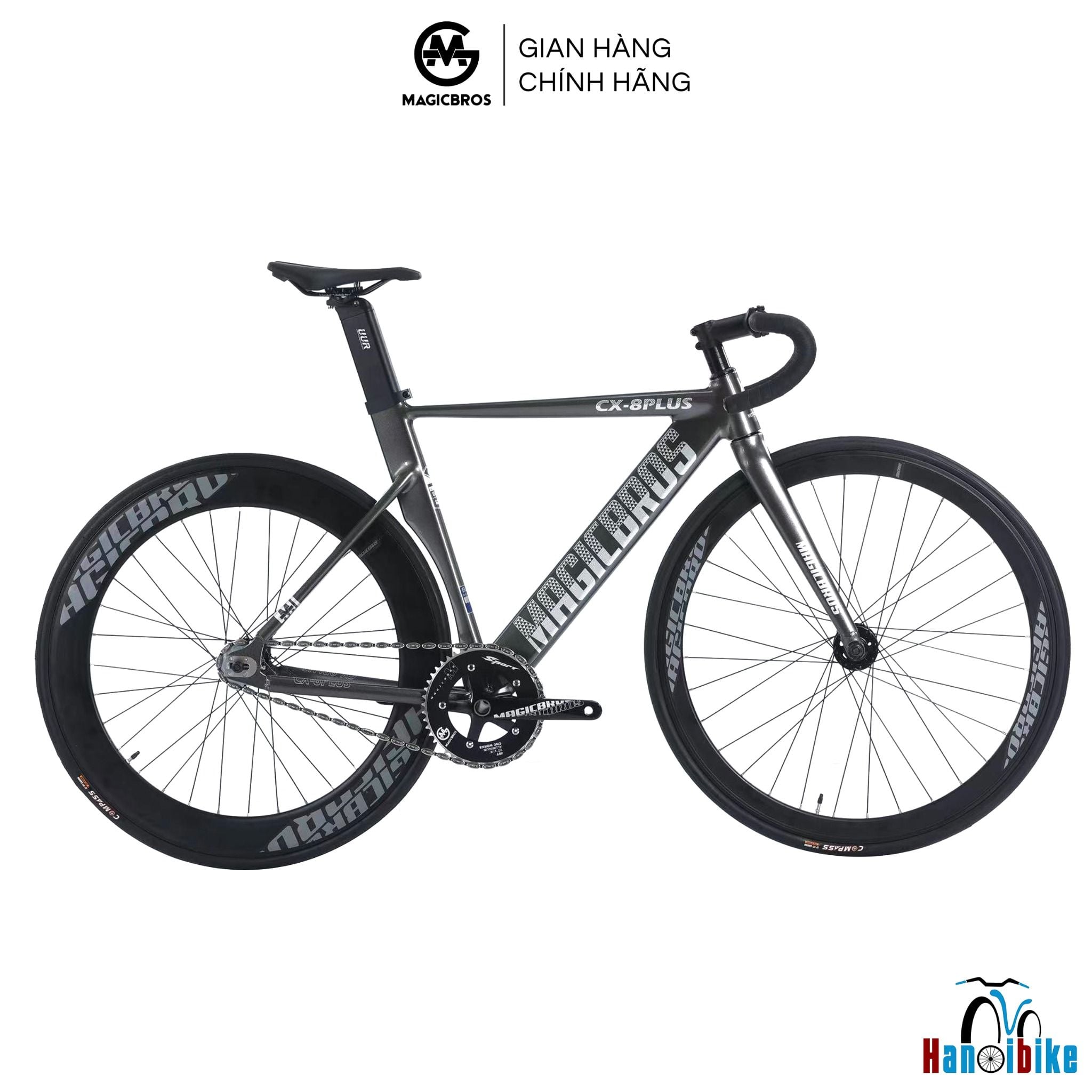 Xe đạp Fixed Gear Magicbros CX8 plus 2024 bánh trước 4cm – Hanoibike shop