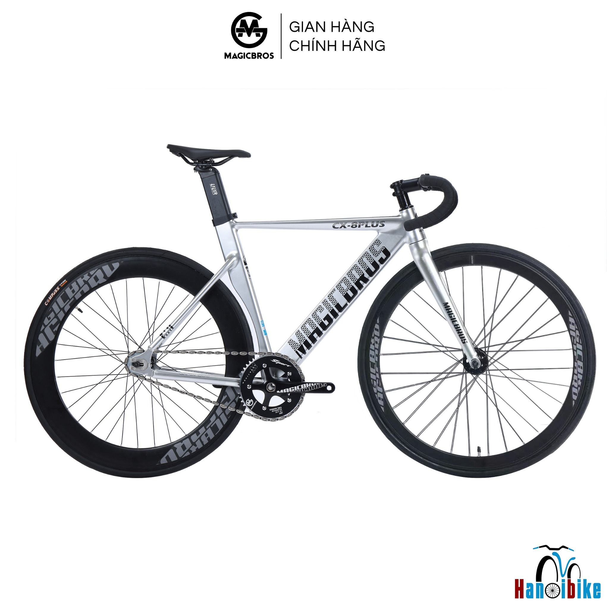 Xe đạp Fixed Gear Magicbros CX8 plus 2024 bánh trước 4cm – Hanoibike shop