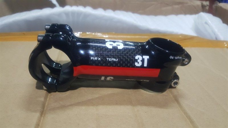 Potang nhôm bọc carbon 3T đen đỏ – Hanoibike shop