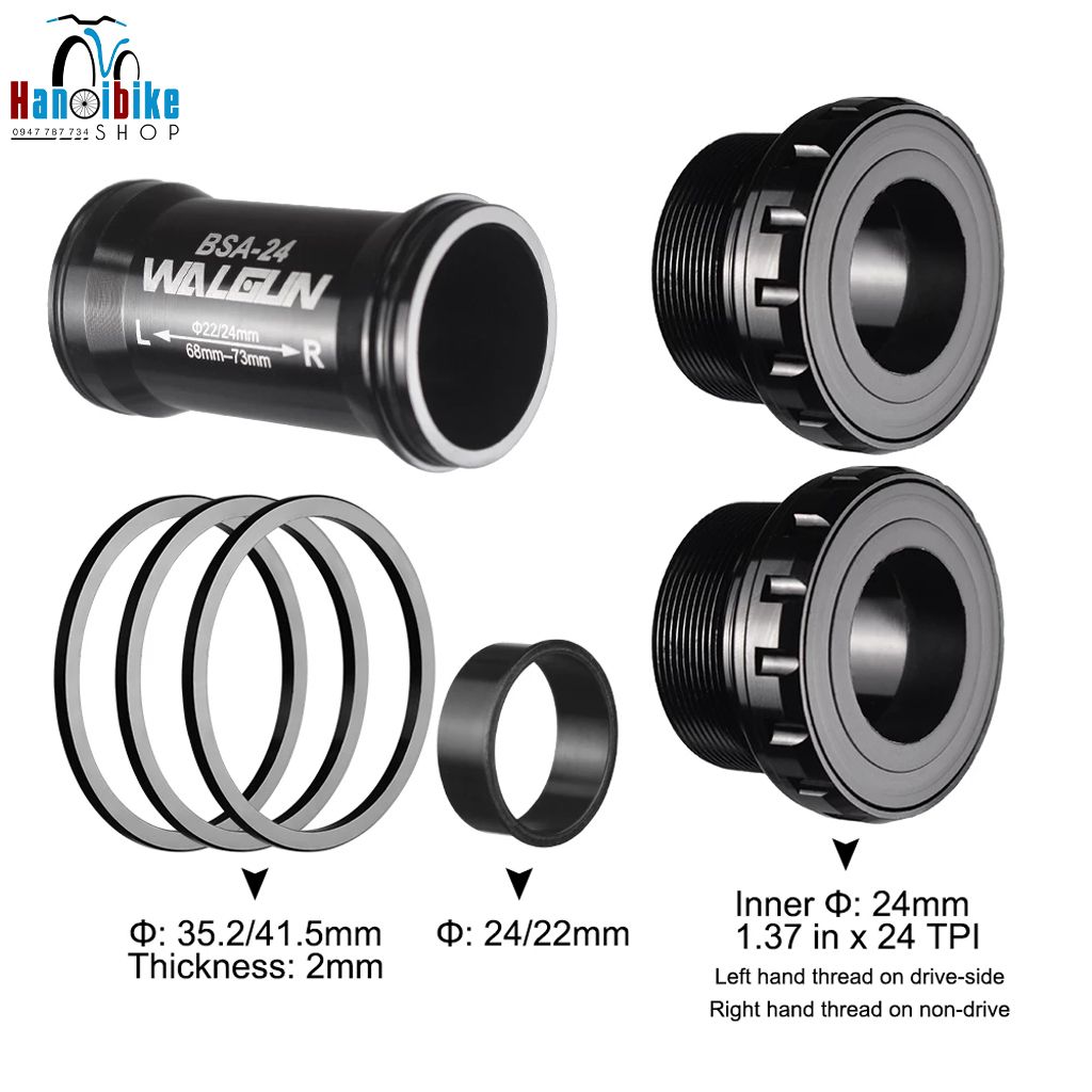 BB vặn Walgun BSA-DUB 68- 73mm dùng cho trục 29 Sram – Hanoibike shop