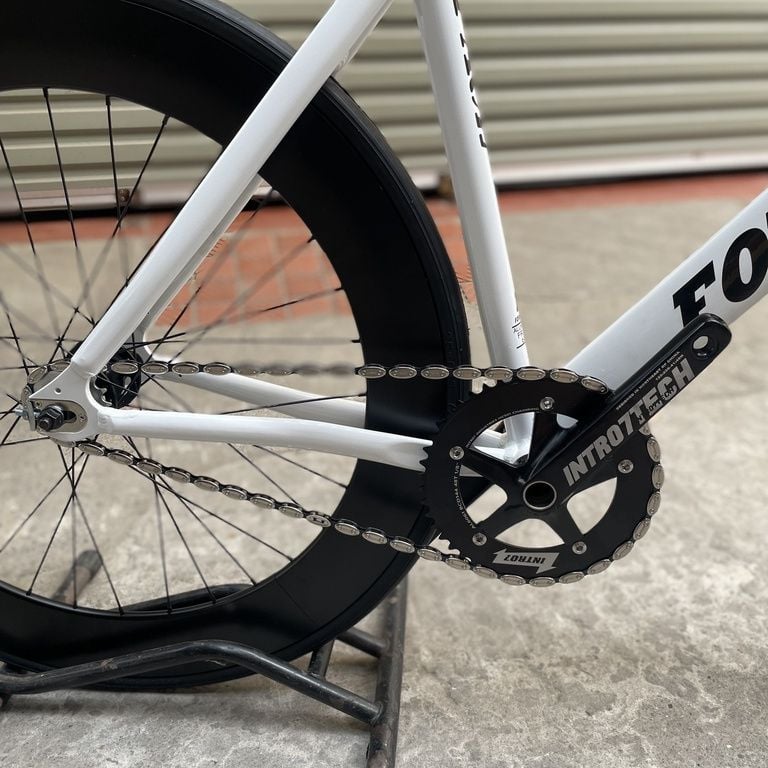 Xe đạp Fixed Gear Forward Trắng vành trước 3 đao sau 7cm, đùi đĩa intr ...