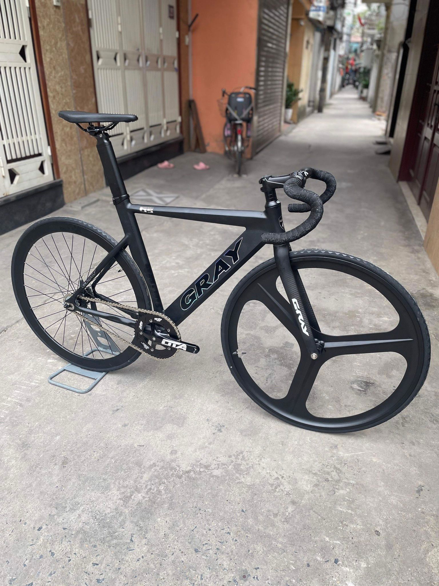 Xe đạp fixed gear Gray f15 bánh 3 đao cao cấp màu siêu đẹp – Hanoibike shop