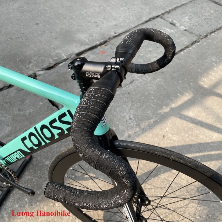 Xe đạp Fixed Gear Colossi Lowpro Xanh bianchi tay cong – Hanoibike shop