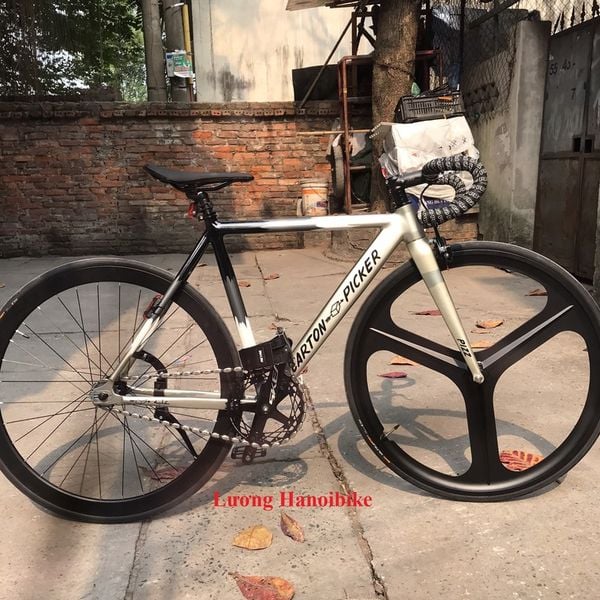Xe đạp Fixed gear Carton Picker Đen bạc vành trước 3 đao đồ tốt bền ...