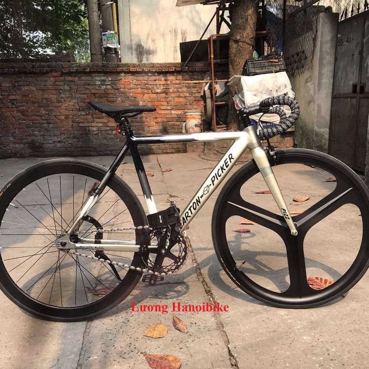 Xe đạp Fixed gear Carton Picker Đen bạc vành trước 3 đao đồ tốt bền ...