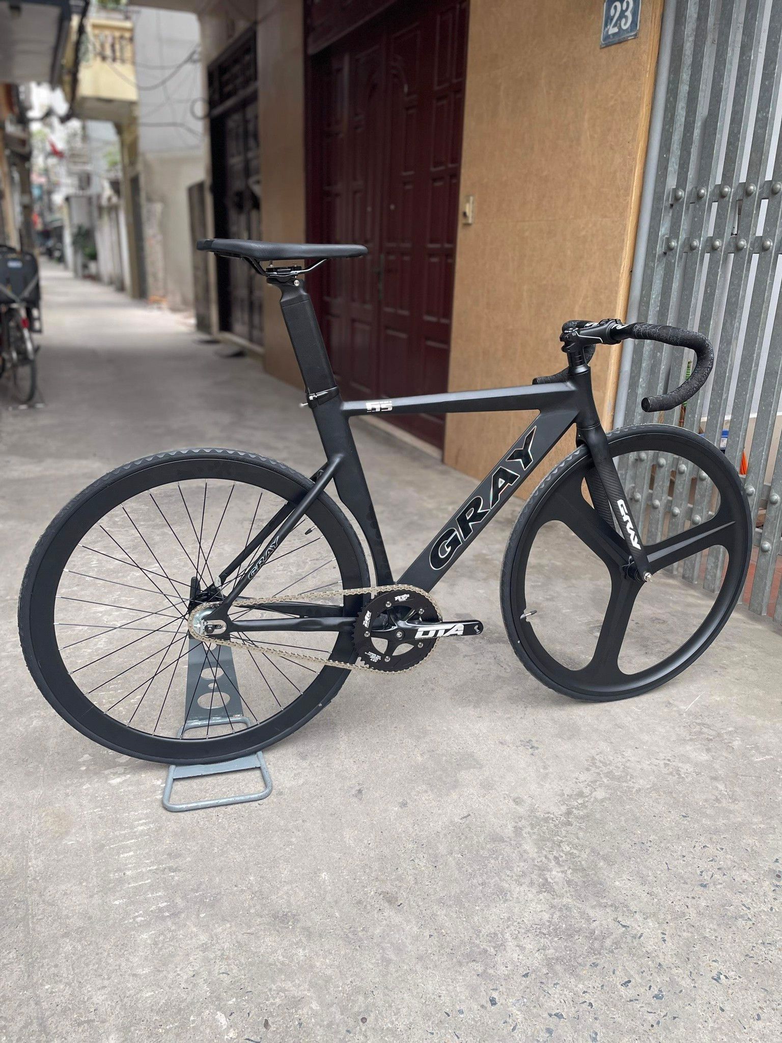 Xe đạp fixed gear Gray f15 bánh 3 đao cao cấp màu siêu đẹp – Hanoibike shop
