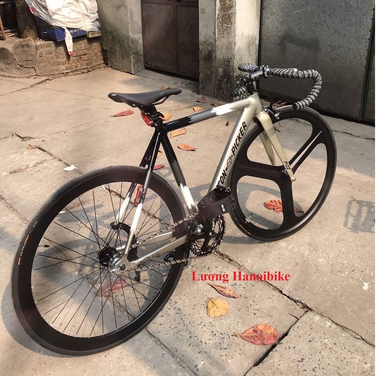 Xe đạp Fixed gear Carton Picker Đen bạc vành trước 3 đao đồ tốt bền ...