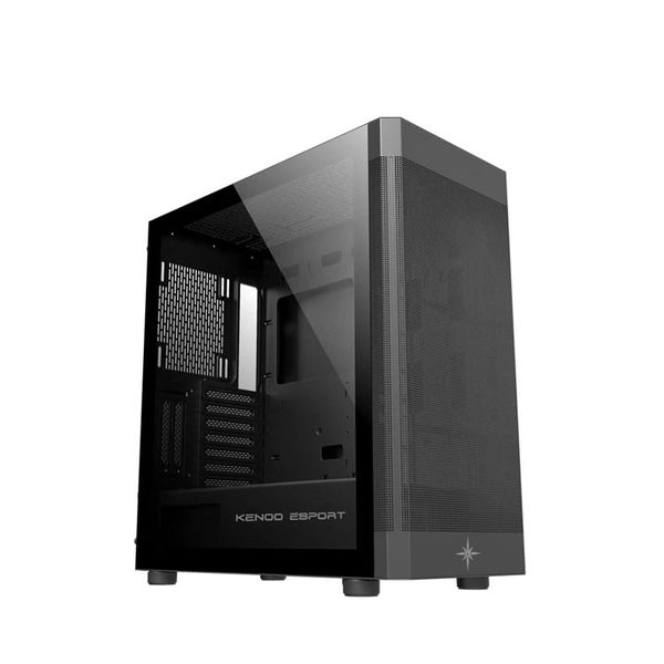 Vỏ case KENOO ESPORT AF100 - 3F - Đen (ATX/Mid Tower/Full Thép/3 Quạt ...