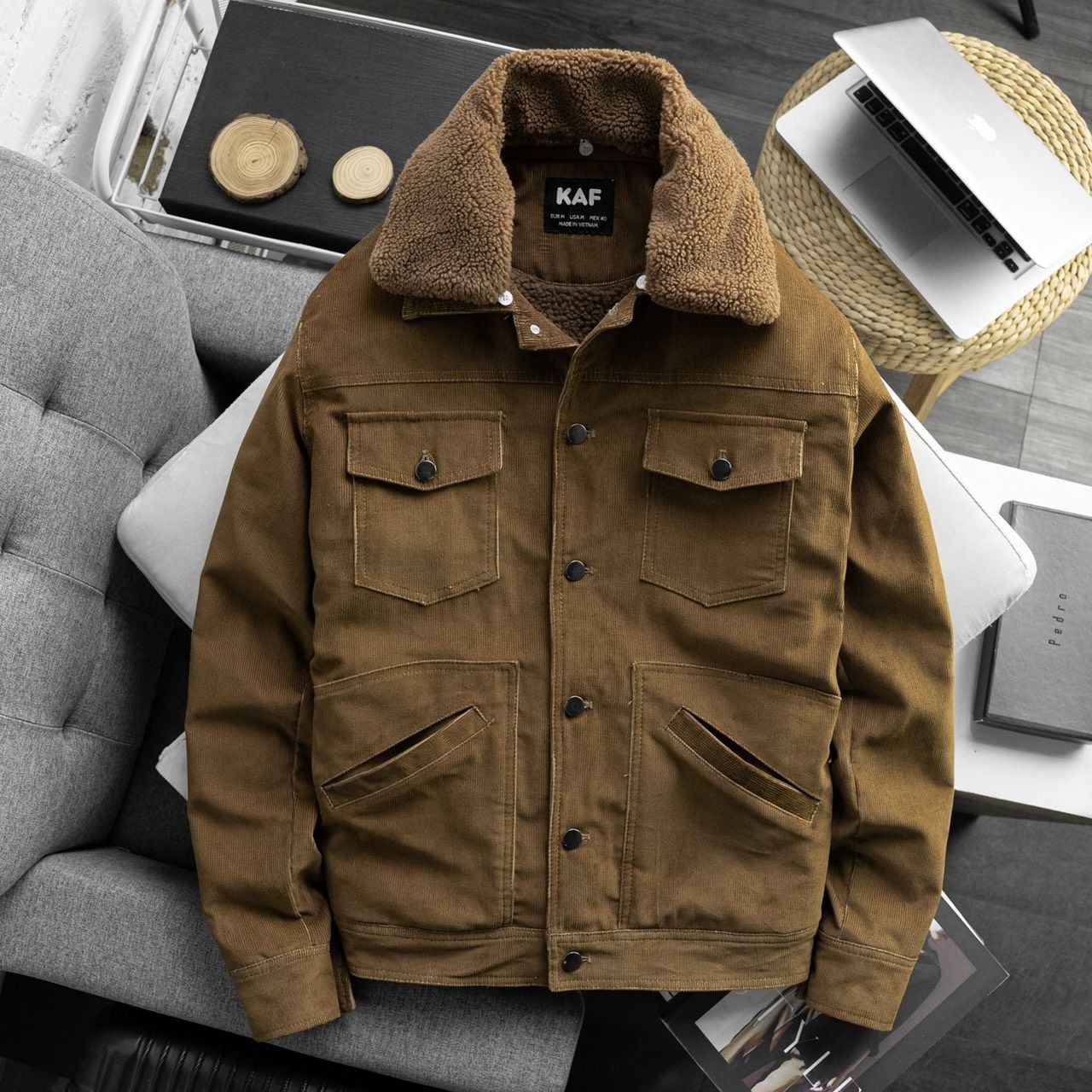 Áo khoác nhung lót lông KF 6M – kstorepk