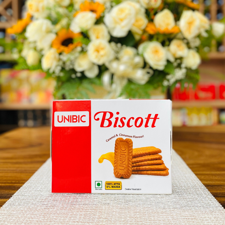 Bánh Qui Hương Vị Quế Và Caramel Biscott Unibic Hộp Giấy 250G | Enjoy.vn