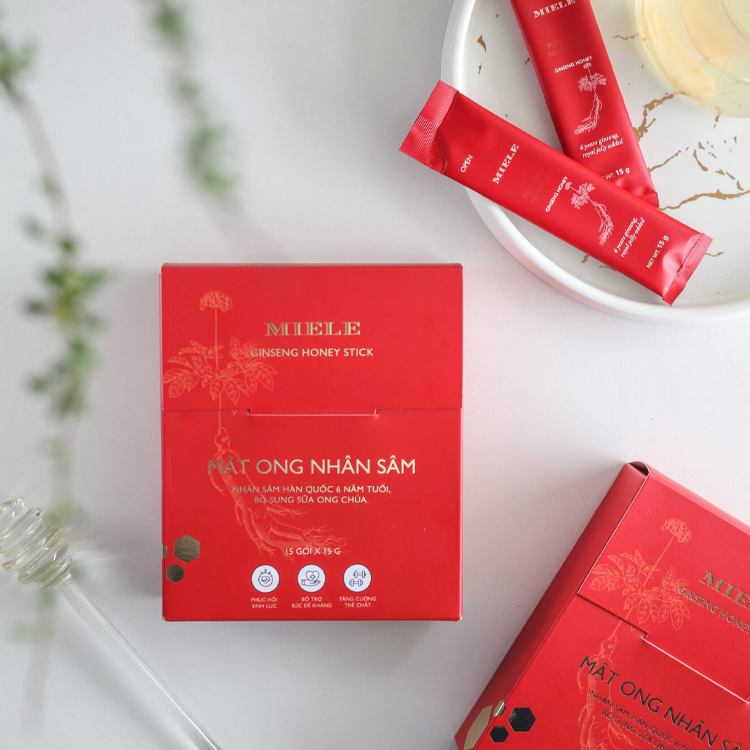Hộp Mật Ong Nhân Sâm Miele (15Góix15G) - Enjoy Gourmet