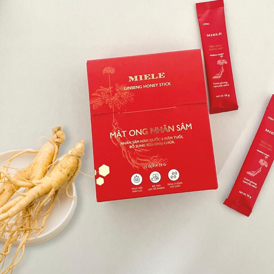 Hộp Mật Ong Nhân Sâm Miele (15Góix15G) - Enjoy Gourmet