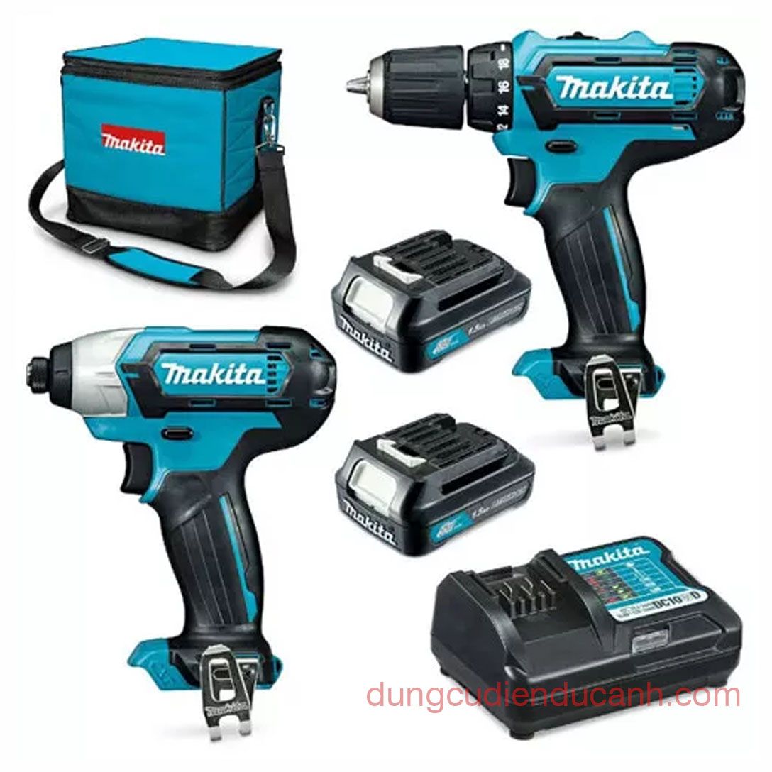 Bộ máy khoan vặn vít dùng pin Makita CLX224S (12V) – Điện Cơ Đức Anh