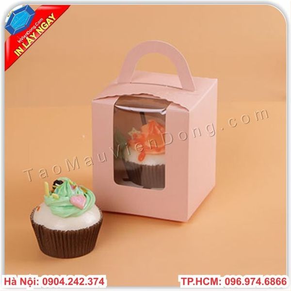 in hộp đựng bánh cupcake – Túi & Hộp Qùa Tặng + In Card Tem Nhãn Lấy Ngay