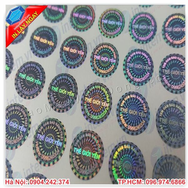 In tem chống giả _ Tem 7 màu_Tem Hologram – Túi & Hộp Qùa Tặng + In ...